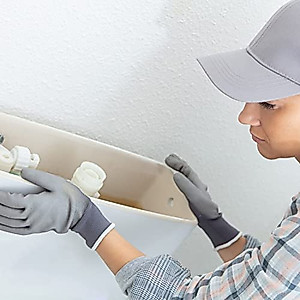 Brushed Nickel Toilet Tank Flush Lever Replacement, Universal Front Mount Handle Toilet Tank Trip Lever with Stainless Steel Flapper Chains, Brass Toilet Handle, Easy Install