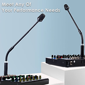 Depusheng DJ Mic 16" Professional Dynamic Gooseneck Microphone with XLR