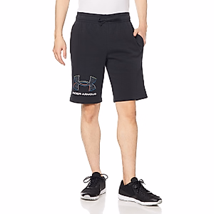 Under Armour Rival Fleece Graphic Shorts Black/White LG