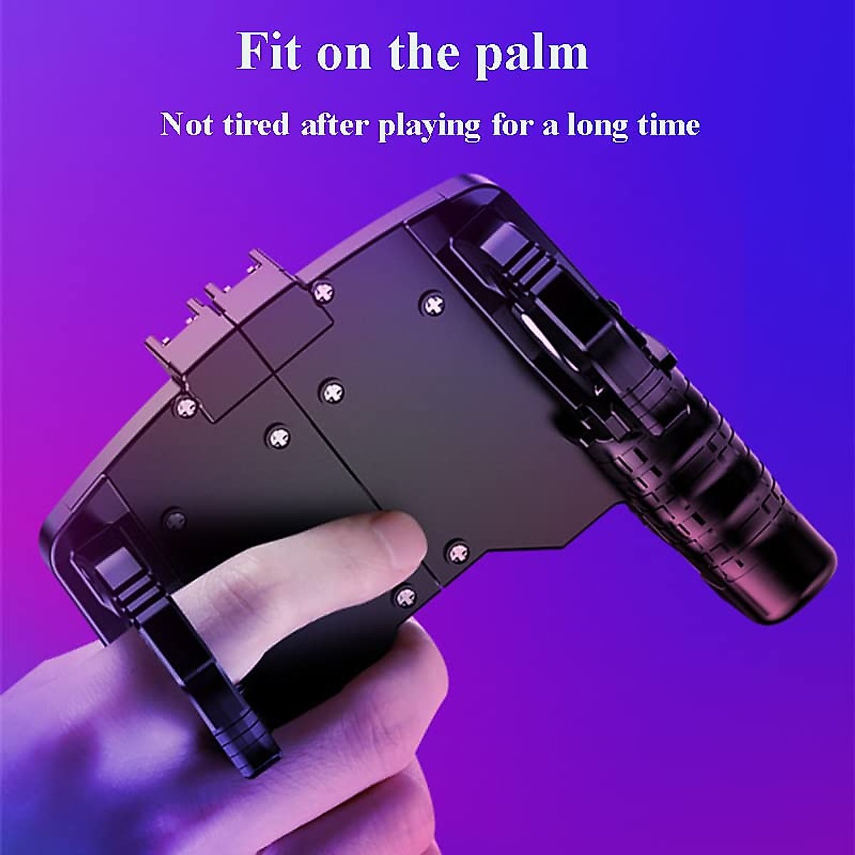 Mobile Trigger Controller Joystick, Metal Control Bar Game Controller,Upgrade Version Gaming Keys Buttons for Phone Game (Black)