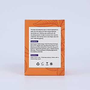 LIYALAN Kojic Acid Soap Bar(4.94 oz/2 Bars) Moisturizing Deep Cleansing for Face and Body Smooth Skin Care Products 140g x 2 bars