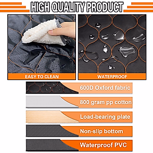 BABYLTRL Back Seat Extender for Dogs, Dog Car Seat Cover for Back Seat Bed for Car Travel Bed, Dog Hammock for Car Camping Mattress, Thickened Foldable Waterproof Dog Bed for Car SUV Compact Trucks