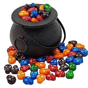 Chochkees Black Candy Cauldron Kettles, Party Decoration Supplies, St. Patrick's 3" Inches (6-Pack)