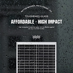 ECO-WORTHY Solar Panel 25W 12V Monocrystalline Waterproof Panel for Charging 12V Battery of RV Boat Trailer ATV Car or Powering 12V Light, Charing 12V Battery Pack and Other Off-Grid Applications