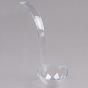 Premium Large Clear Punch Bowl Plastic Lightweight 2 Gallon with Clear Plastic Serving Ladle 5 oz Embroidered Design 8 Quart Serving Bowl