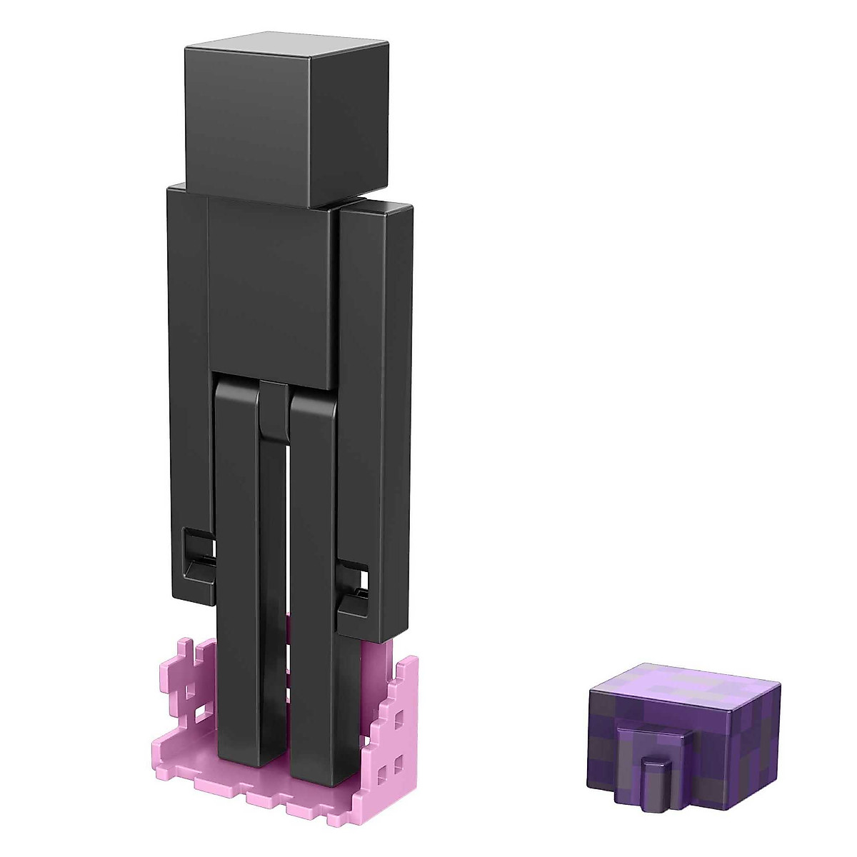 Mattel Minecraft Enderman Action Figure, 3.25-in, with 1 Build-a-Portal Piece & 1 Accessory, Building Toy Inspired by Video Game, Collectible Gift for Fans & Kids Ages 6 Years & Older