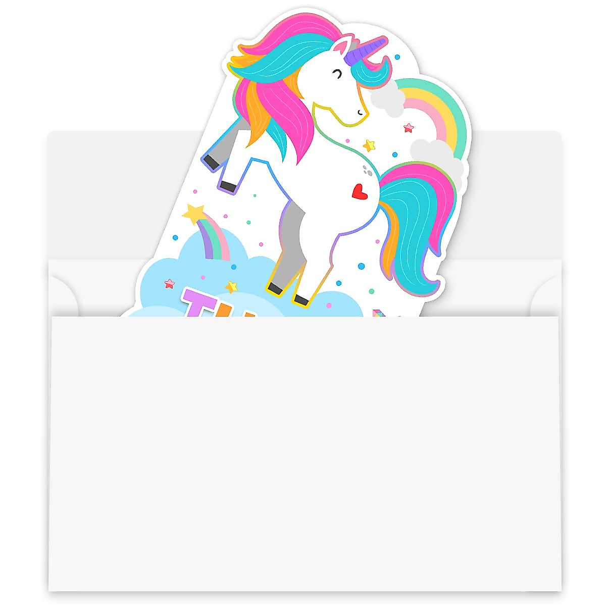 Simimi art Unicorn Kids Thank You Cards, Fill In Thank You Notes For Kid, 30 Thank You Cards 30 Envelopes