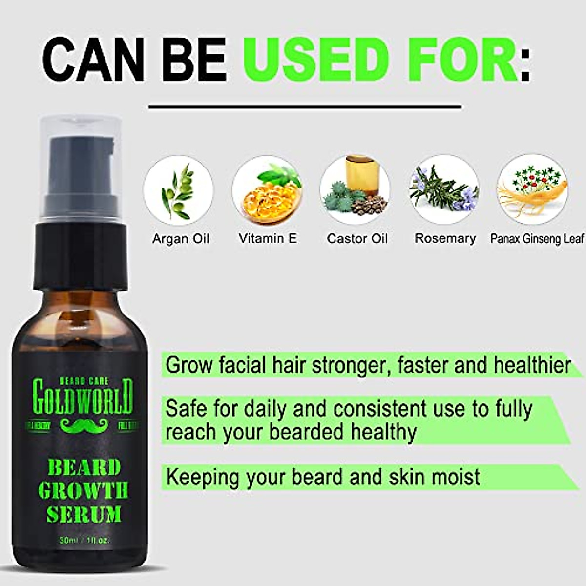 Beard Kit Beard Growth Grooming Kit w/Beard Foam/Shampoo/Wash Beard Growth Oil Serum Balm Brush Comb Scissor Bag e-Book Christmas Stocking Stuffers Gifts Ideas for Men Him Dad Boyfriend Husband Mens