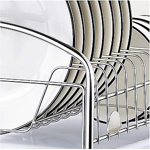 Plate Rack Draining Dish Rack Dish Rack 304 Stainless Steel Dish Rack Removable Cutlery Holders Dishware Dish Chopsticks Cutlery Pan Plate Holder