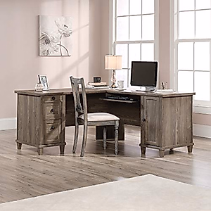 Sauder Hammond L-Desk, L: 65.12" x W: 65.12" x H: 30.0", Emery Oak Finish
