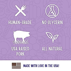 Full Moon Natural Cut Pork Jerky Healthy All Natural Dog Treats Human Grade Grain Free 10 oz