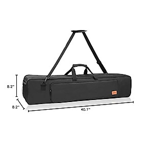 TORIBIO Tripod Carrying Case with Padded Water-resistant 40"x8.2"x8.2"/102x21x21cm Heavy-Duty Multi-Function Tripod Case Bag with Strap,Suit for Lights, Speakers, Cameras, Booms, Microphone Stands
