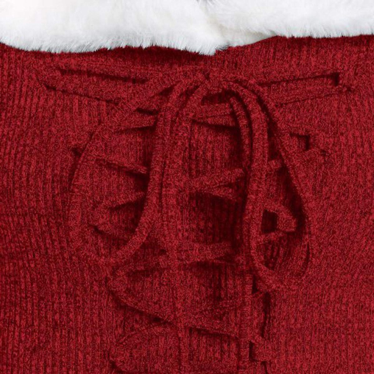 FKSESG Womens Vintage Dress Winter Christmas Long Sleeve Patchwork Hooded Party Dress