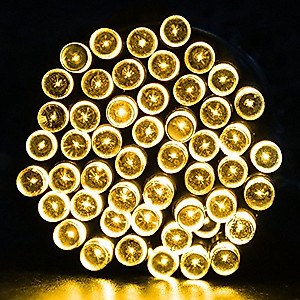 Xunata 171ft Solar Christmas Light, 500 Units LED 2 Modes Solar Powered Fairy String Lights for Outdoor, Gardens, Homes, Wedding, Christmas Party, Waterproof (Warm White)
