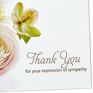 Hallmark Thank You for Your Sympathy Cards, Soft Bouquet (20 Note Cards with Envelopes), (5STZ5034)