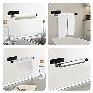 Paper Towel Holder, Paper Towels Rolls Holder(Black)