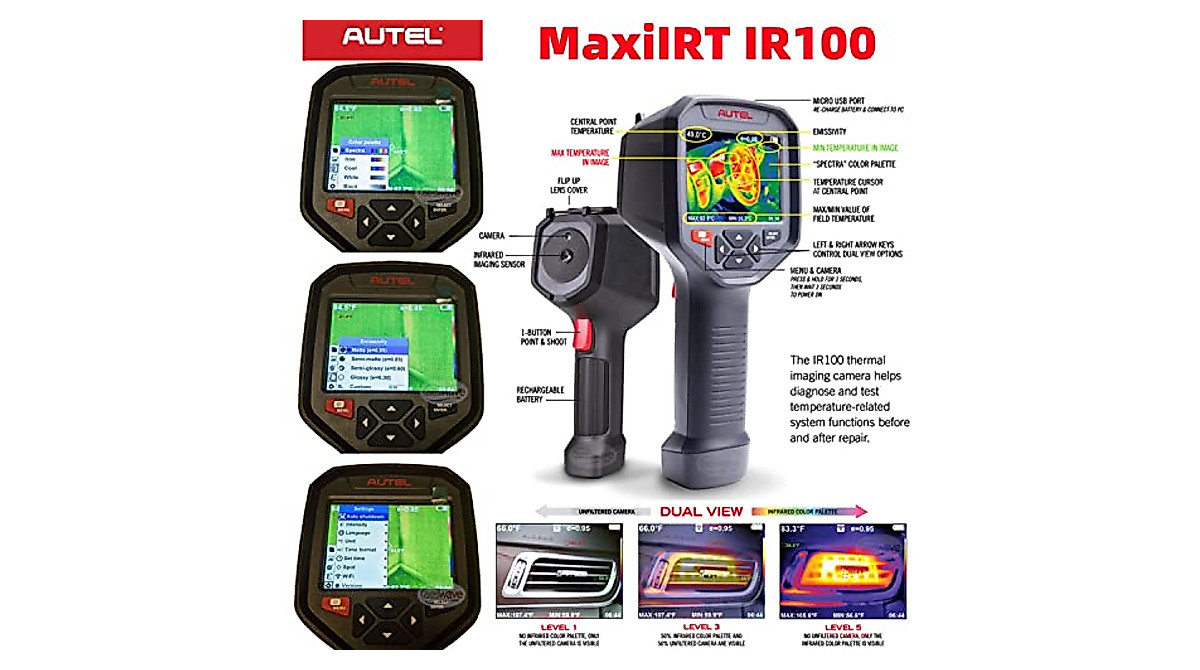 Autel MaxiIRT IR100 Thermal Imaging Camera - Precise Diagnostics