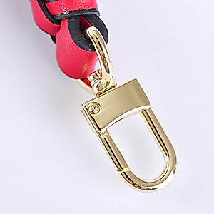 IBWell for LV Neonoe Beaubourg Hobo Bucket Bags with Premium Original Hardware without Logo,12/18 inches Top Handle Braided Handle Strap Replacement(Red)