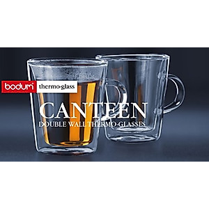 Bodum Canteen Double Wall 6 Ounce Tea Glass, Set of 2