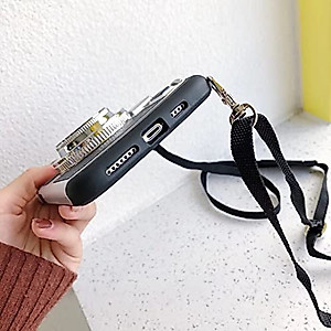 Losin Emily in Paris Phone Case Compatible with iPhone 13 Pro Max for Women and Girls Camera Case Cute Vintage 3D Design Fashion Neck Strap Crossbody Strap Lanyard Cover Shockproof Protective Cover