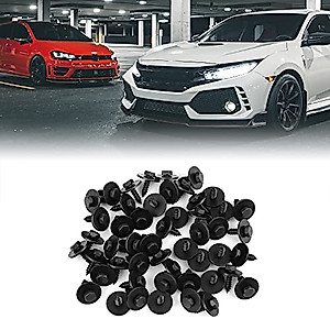 uxcell 50pcs Black Car Screw Bolt Retainer Liner Under Cover Screw for BMW 07147129160