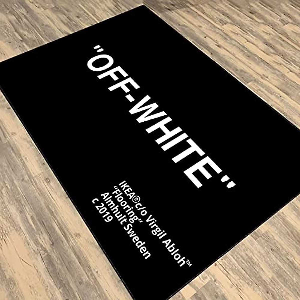 Keep Off, Popular Rug, Home Decor Rug, Themed Rug, Office Carpeting, Black and White Rug e721 (3.2x4.6 feet - 100x140 cm)