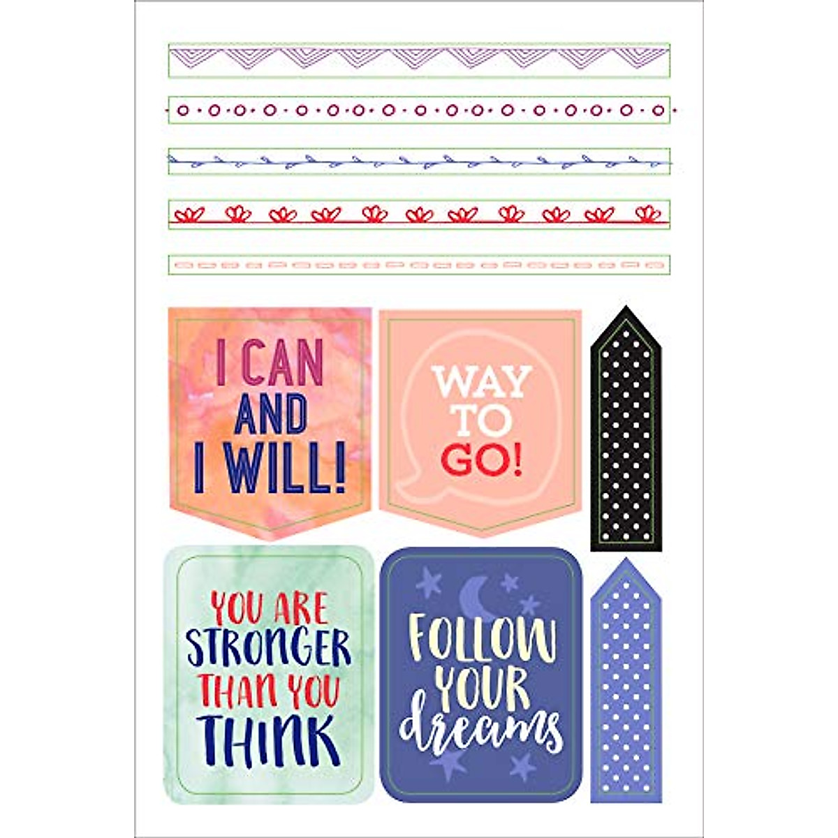 Essential Weekly Planner Stickers - She Believed She Could (Set of 160 Stickers)