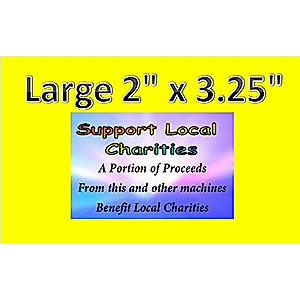 12 Pack Vinyl Charity Vending Machine Candy Gumball Labels Stickers