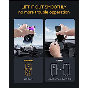 Phone Mount for Car Holder Gravity Phone Holder Car Mount for Car Dashboard Air Vent 2 in 1 Clip Auto Lock Car Cell Phone Holder Mount for Car Compatible for iPhone 14 Pro Max & All Phones