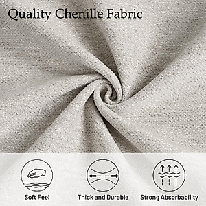 EASELAND 71.25" Loveseat Sofa Couch for Living Room, Chenille Modern Sofa Couch, Deep-Seated Sofa with Solid Wood, Metal and Removable Cover Easy to Install (2 Seats, Beige)