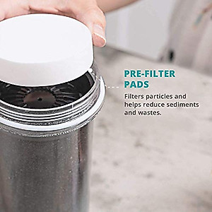 Filter Cartridge (1361) Micro Sponge Pre-Filter (1362) and Mineral Stones (1386) - Advance Replacement for Gravity Water Filter Purifier System (1360)