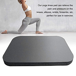 KASCLINO Yoga Knee Pad, Exercise Fitness Yoga Knee Pad Cushion, Foam Floor Exercise Pilates Non-Slip Cushions Wrist Elbow Yoga Knee Pad Sports Mat for Baby Bath, Yoga, Pray, Exercise(Black)