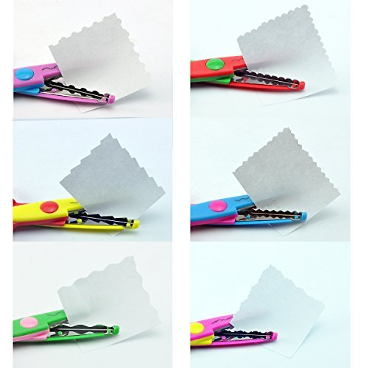 UCEC Craft Scissors Decorative Edge, Zig Zag Scissors, Kids Scissors, Safety Scissors, Design Pattern Scissors for Kids Toddler Adults, Crafting Scrapbooking Supplies for School, 6 Pack