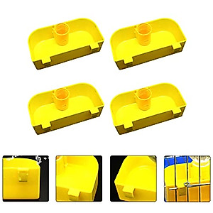 Ipetboom Poultry Waterer Rabbit Water Dispenser Automatic Bird Feeder Water Dispenser: 4Pcs Parrot Water Feeder Bird Water Feed Container Bird Cage Water Deflector Bird Cage Quail Feeder