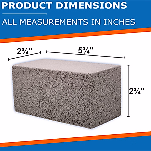 Pool-Whiz Pumice Block Pool Tile & Concrete Cleaner Pumice Stone for Cleaning Pools Spas & Water Features Pool & Spa Cleaner Pumice Block for Rust, Stains Build Up by Billy Buckskin Co. Pack of 2