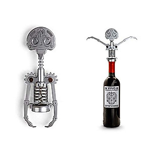 Kikkerland Day of the Dead Corkscrew, Day of Dead, Silver