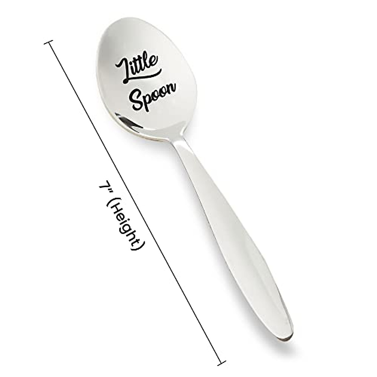 Spoon Gift for Couple - Christmas Gift for Twins | Valentine Gift | Gift from Parents to Sibling | Birthday/Holiday Gift for Men Women Him Her | Big Spoon Little Spoon - 7 Inch