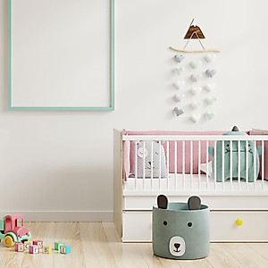 Barydat 3 Pcs Nursery Wall Hooks Wooden Coat Hooks Wall Mount Forest Woodland Nursery Decor Entryway Decorative Mountain Hooks for Towel Hat Bedroom Newborn Baby Shower Gifts(Brown)