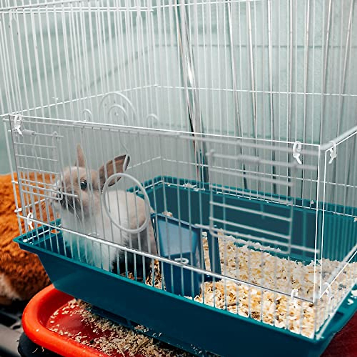 Sweetude 16 Pcs Pet Cage Liner 14'' x 4.5'' Cage Urine Guard Side Lining Clear Sheet Rabbit Guinea Pig Side Lining with Holes Zip Ties for Hedgehog Hamster Chinchilla Rabbit and Other Small Animals