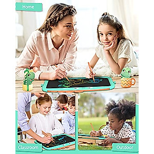 Derabika LCD Writing Tablet for Kids Dinosaur Toys,13.5 Inch Drawing Pad Doodle Board, Toddler Toys Drawing Board Birthday Gift, Drawing Tablet for Boys Girls 3 4 5 6 7 8 Years Old(Green)