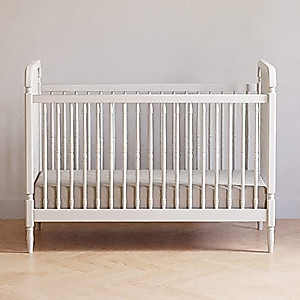 Namesake Liberty 3-in-1 Convertible Spindle Crib with Toddler Bed Conversion Kit in White, Greenguard Gold Certified