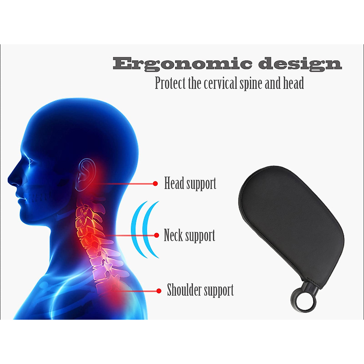 2022 Car Seat Headrest Pillow,car headrest Pillow,car seat Head Support Infant,Premium Seat Head Pillow,Grey Pillow,360 Degree Adjustable,for Children and Adults (-Grey)