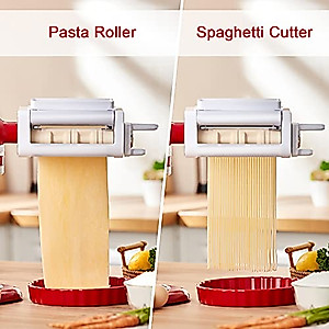ANTREE 3-IN-1 Pasta Attachment & Ravioli Attachment for KitchenAid Stand Mixers, Pasta Maker Assecories included Pasta Sheet Roller, Spaghetti Cutter and Ravioli Maker Attachment