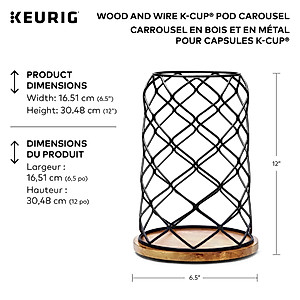 Keurig 5000351185 K-Cup Whirl Carousel Coffee Pod holder, 49, Black