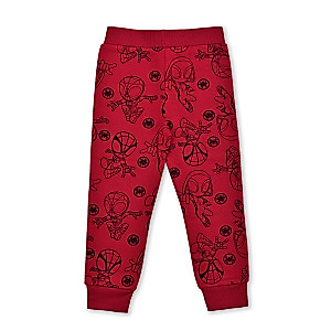 Marvel Spidey and His Amazing Friends Red Hoodie and Jogger Sweatpant Set for Toddler Boy, 2T