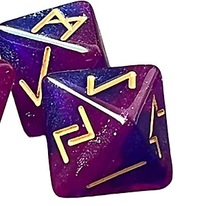 DYNWAVE 3Pcs Acrylic 12 Sided Table Game Dice Board Game Assorted Polyhedral Dice Set for Role Playing Games Divination Accessory, Violet