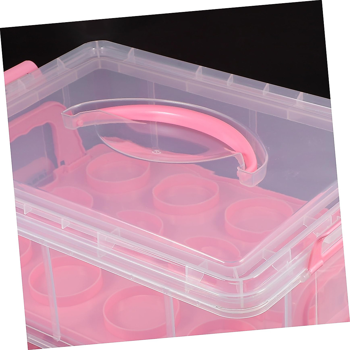 LALAFINA Box cake packing box cupcake holder with lid cake container holder cupcake carrier with lid egg trays carrier cake carrier holder tart carrier Dessert table bakeware plastic