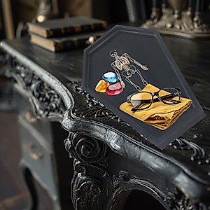 Goth Charcuterie Boards - Coffin Tray Skeleton for Horror Party - Coffin Serving Tray Food Decor - Gothic Kitchen Accessories Cheese Platter Tray