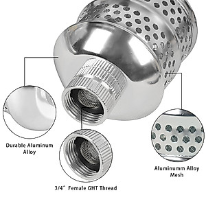 Hourleey 2 Pack Bubbler Sprinkler Heads, Aluminum Diffuser Flood Nozzle for Delicate Watering, Gentle Garden Metal Watering Soaker Sprinkler for Plants Garden Lawn Yard