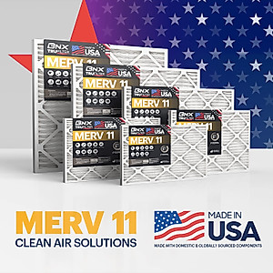 BNX TruFilter 20x20x1 Air Filter MERV 11 (6-Pack) - MADE IN USA - Allergen Defense Electrostatic Pleated Air Conditioner HVAC AC Furnace Filters for Allergies, Dust, Pet, Smoke, Allergy MPR 1200 FPR 7